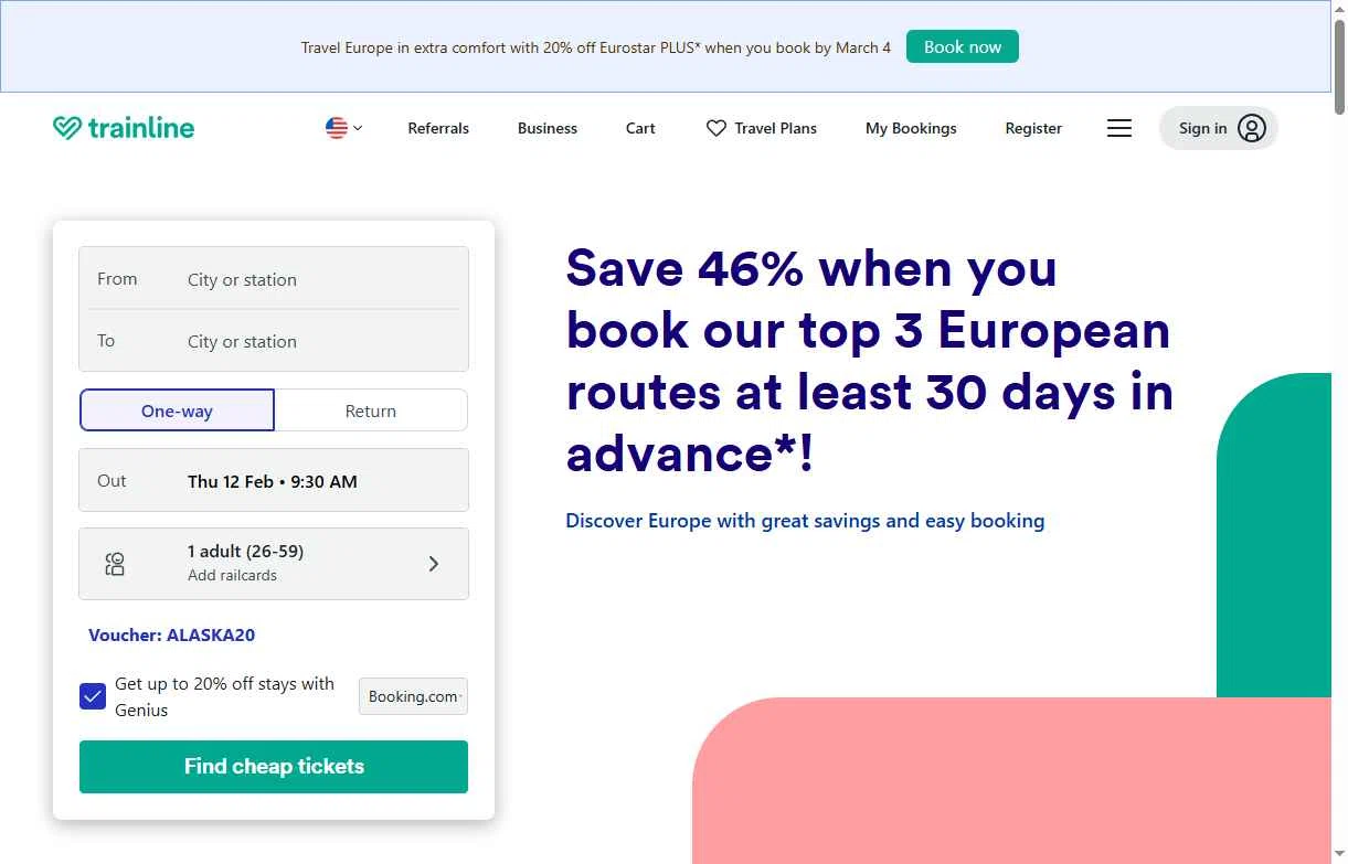 Trainline Promo Codes - 25% Off (25 Verified) Feb 2026