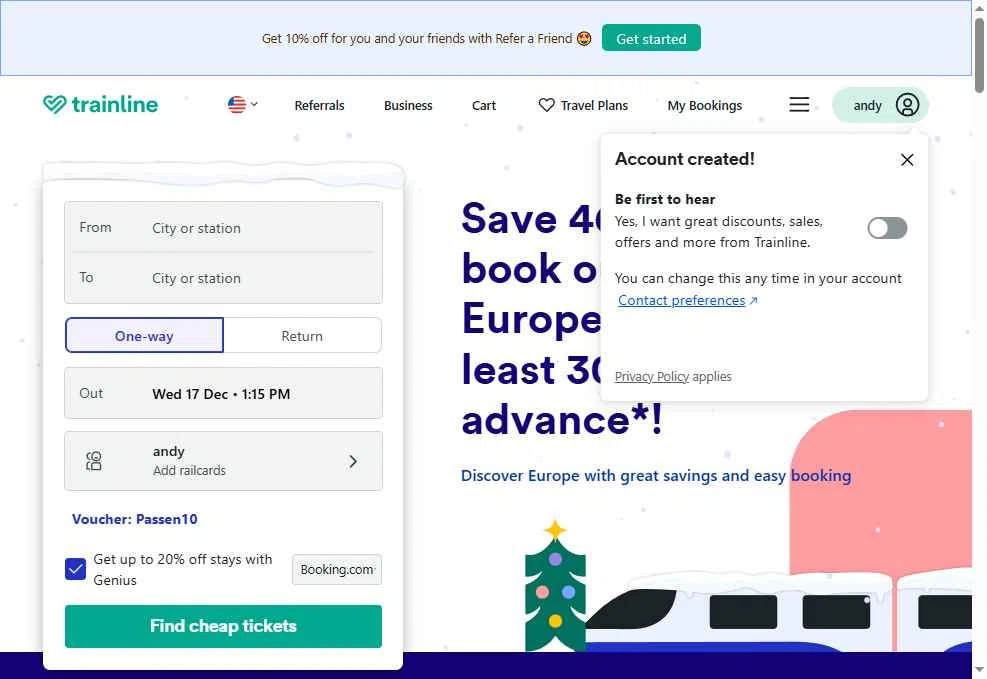 Trainline Promo Codes - 25% Off (25 Verified) Dec 2025