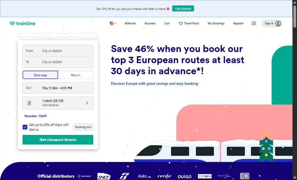Trainline Promo Codes - 25% Off (25 Verified) Dec 2025