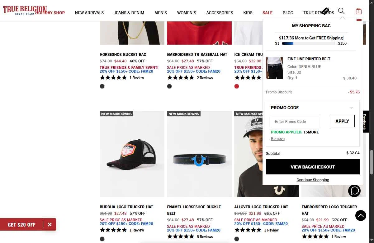 True Religion Promo Codes - 40% Off (Verified) Oct 2025