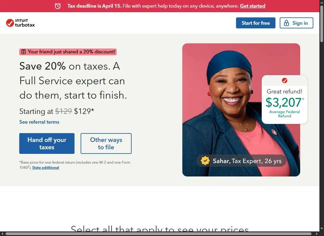 TurboTax Promo Codes - 20% Off (4 Verified) Dec 2025