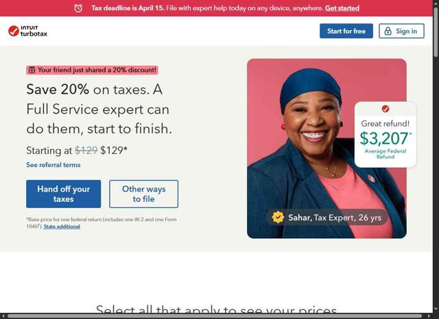 TurboTax Promo Codes - 20% Off Coupons Oct 2025