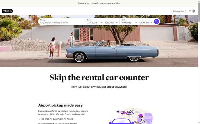 Turo Promo Codes - $250 Off Coupons Aug 2025