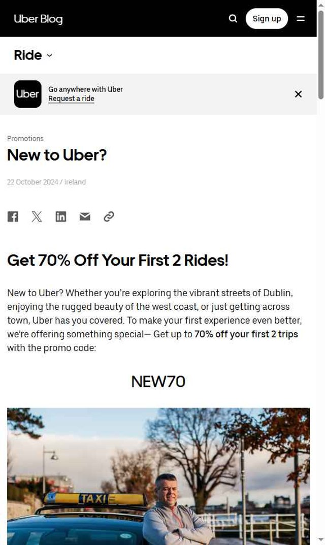 Uber Promo Codes (3 Verified) - 70% Off + Free Ship May 2025