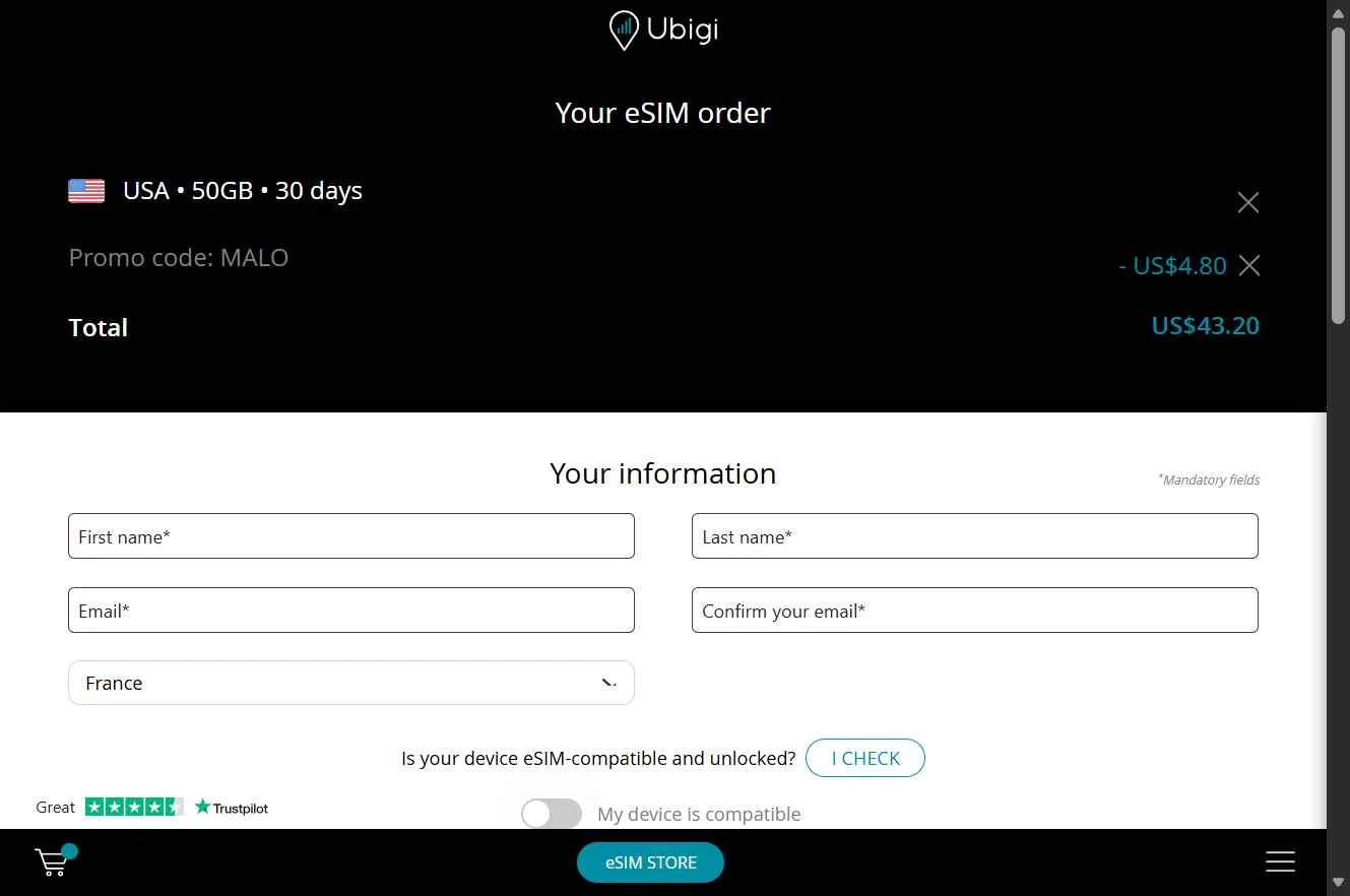 Ubigi eSIM Promo Codes - 10% Off (42 Verified) Mar 2026