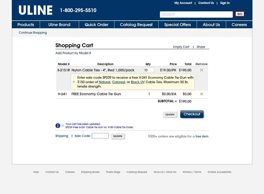 Uline Promo Codes (6 Verified) - 40% Off w/Code Nov 2025