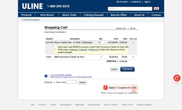 Uline Promo Codes (8 Verified) - 40% Off w/Code Jun 2025