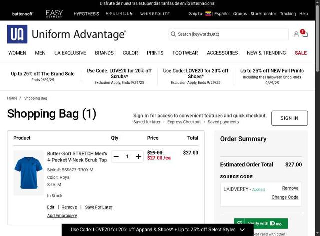 Uniform Advantage Promo Code (20 Verified) - 20% Off Sep 2025