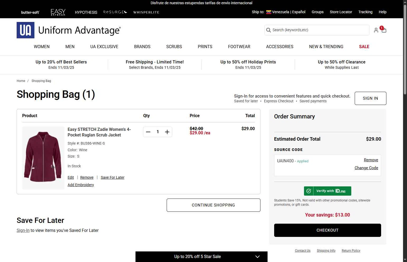 Uniform Advantage Promo Codes - 20% Off November