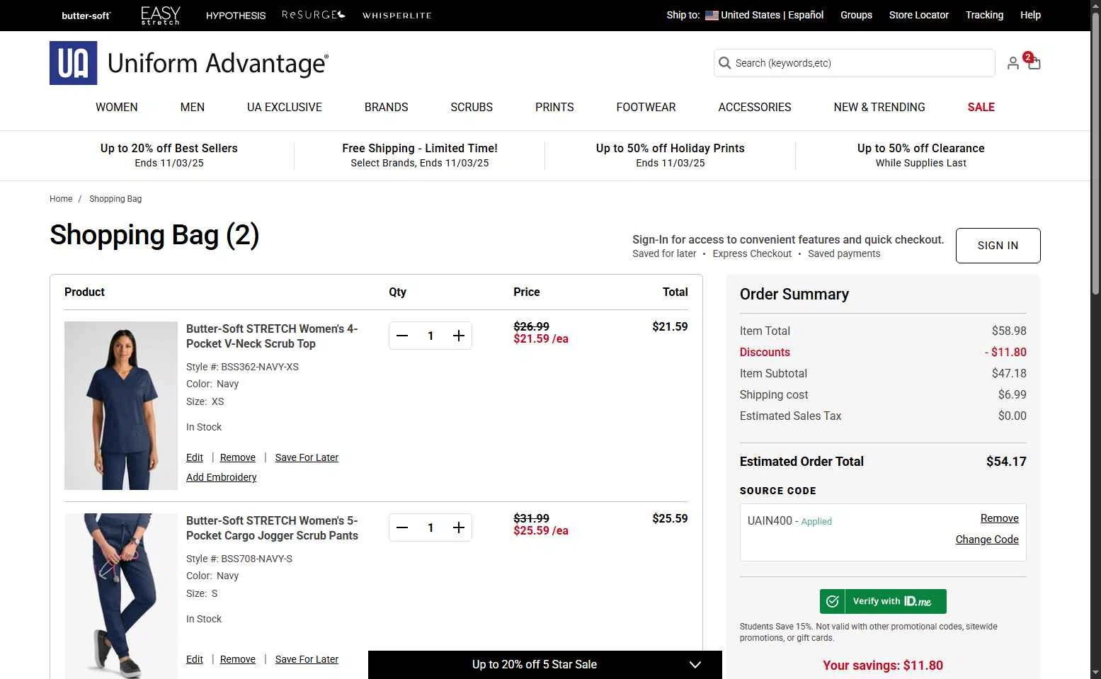 Uniform Advantage Promo Codes - 20% Off November