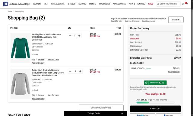 Uniform Advantage Promo Code (19 Verified) - 20% Off Oct 2025