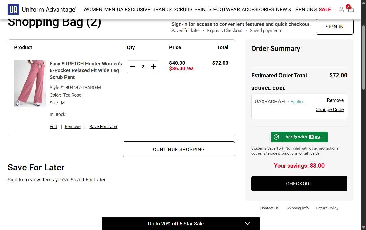 Uniform Advantage Promo Codes - 20% Off November