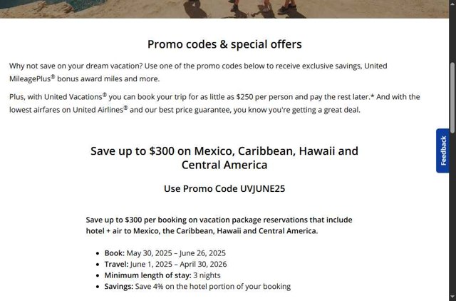 United Airlines Promo Codes (3 Verified) - $300 Off Jun 2025
