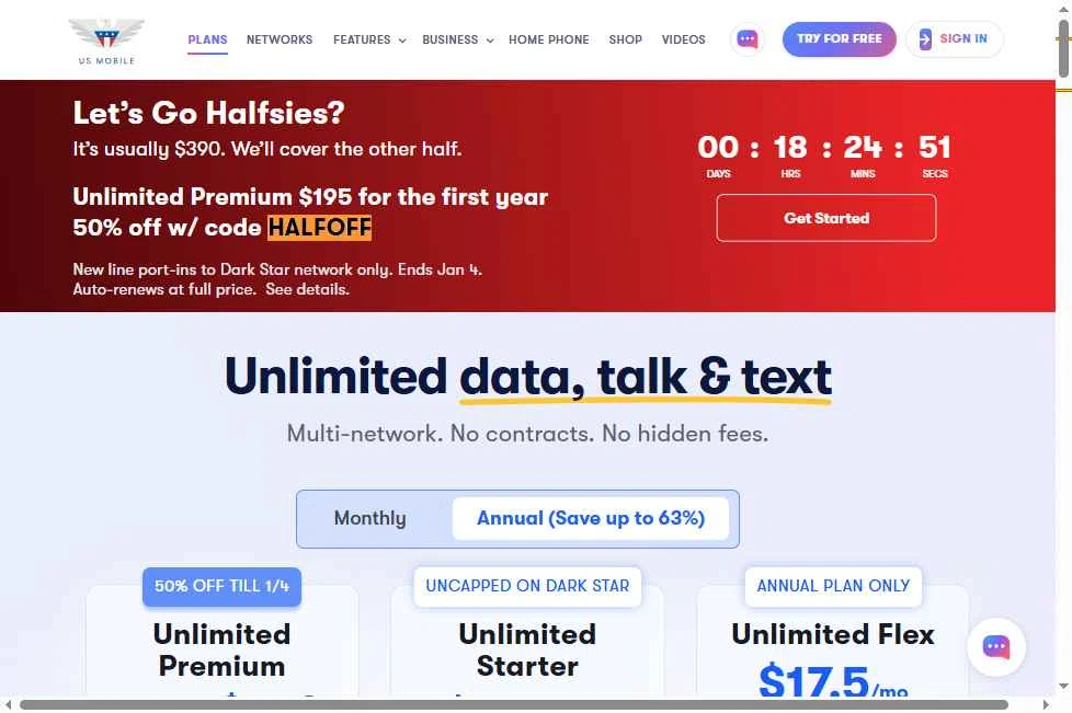 US Mobile Promo Codes - 50% Off (5 Verified) Jan 2026