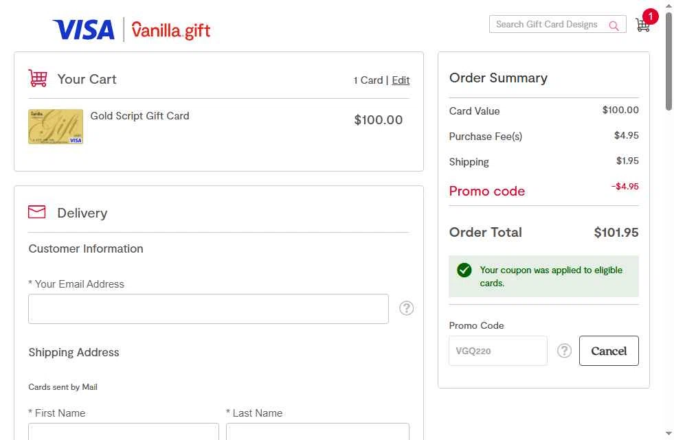 Vanilla Gift Promo Codes - 5% Off (6 Verified) Dec 2025