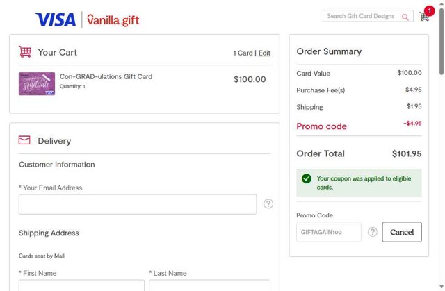 Vanilla Gift Promo Codes (5 Verified) - 5% Off Jun 2025