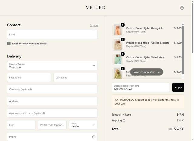 Veiled Promo Codes (48 Verified) - 10% Off Sitewide Sep 2025