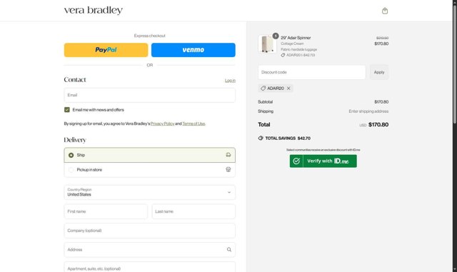 Vera Bradley Coupon Codes - 20% Off Discount Sep 2025