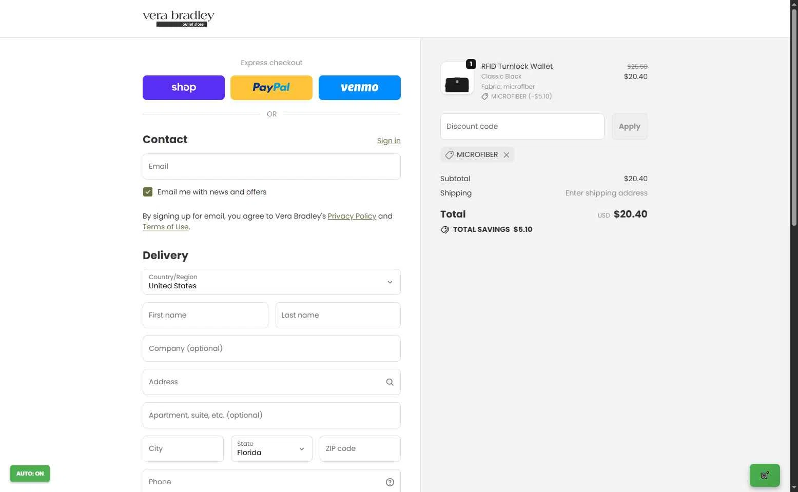 Vera Bradley Outlet Promo Codes - 25% Off Dec 2025