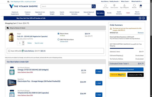 The Vitamin Shoppe Promo Codes - 25% Off Jul 2025