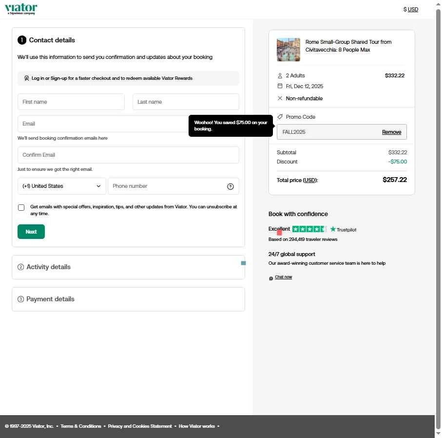 Viator Promo Codes - 10% Off (1 Verified) Jan 2026