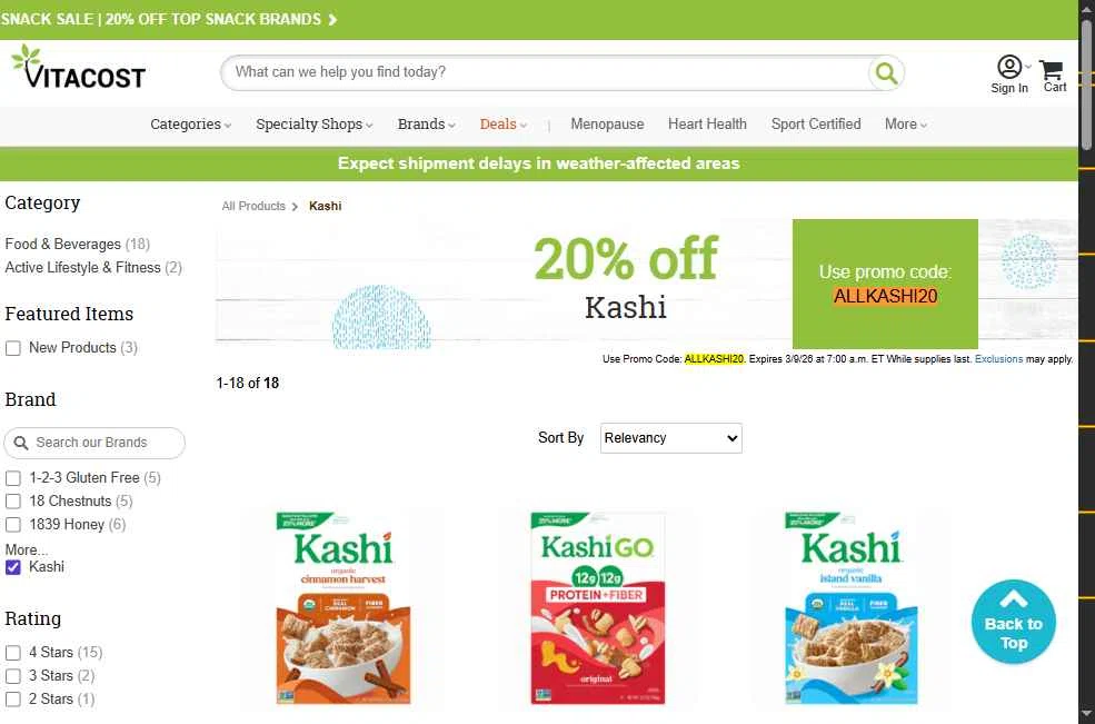 Vitacost Promo Codes - 20% Off (35 Verified) Feb 2026