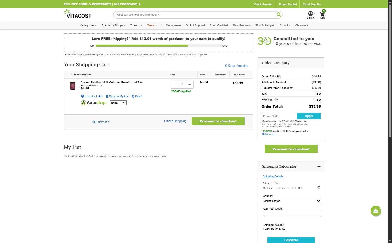 Vitacost Promo Codes - 20% Off (15 Verified) Feb 2026