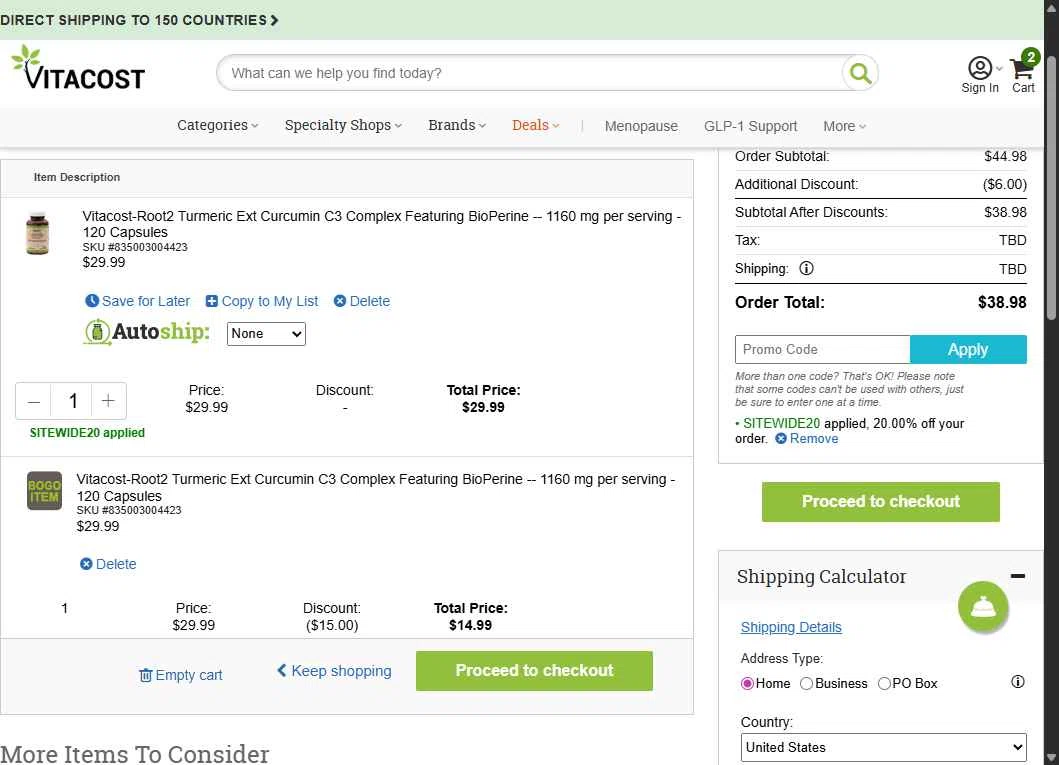 Vitacost Promo Codes - 20% Off (9 Verified) Jan 2026