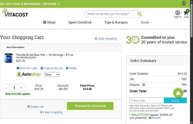 Vitacost Promo Codes - 20% Off (22 Verified) Aug 2025