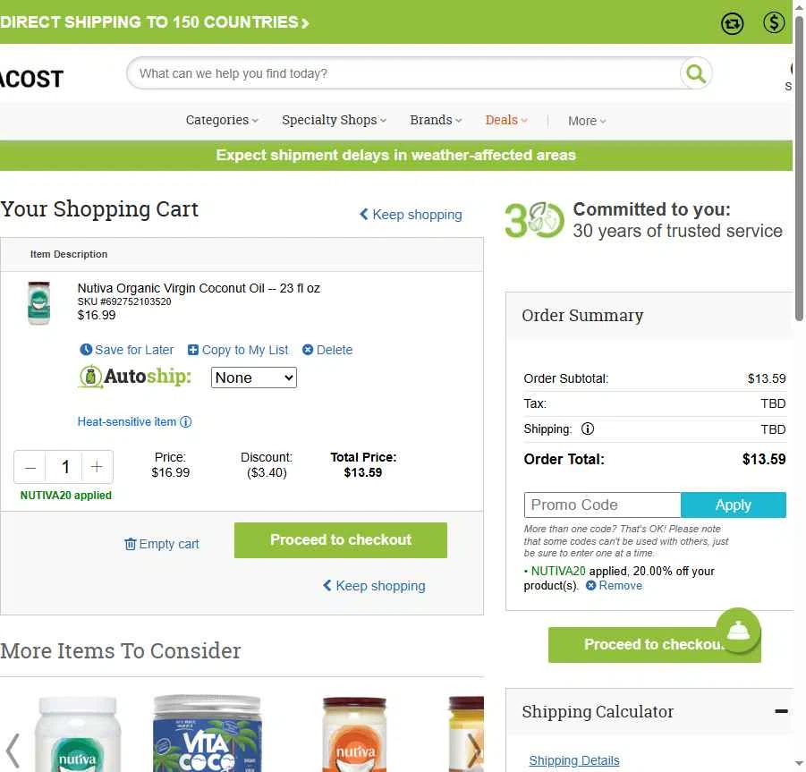 Vitacost Promo Codes - 20% Off (25 Verified) Feb 2026
