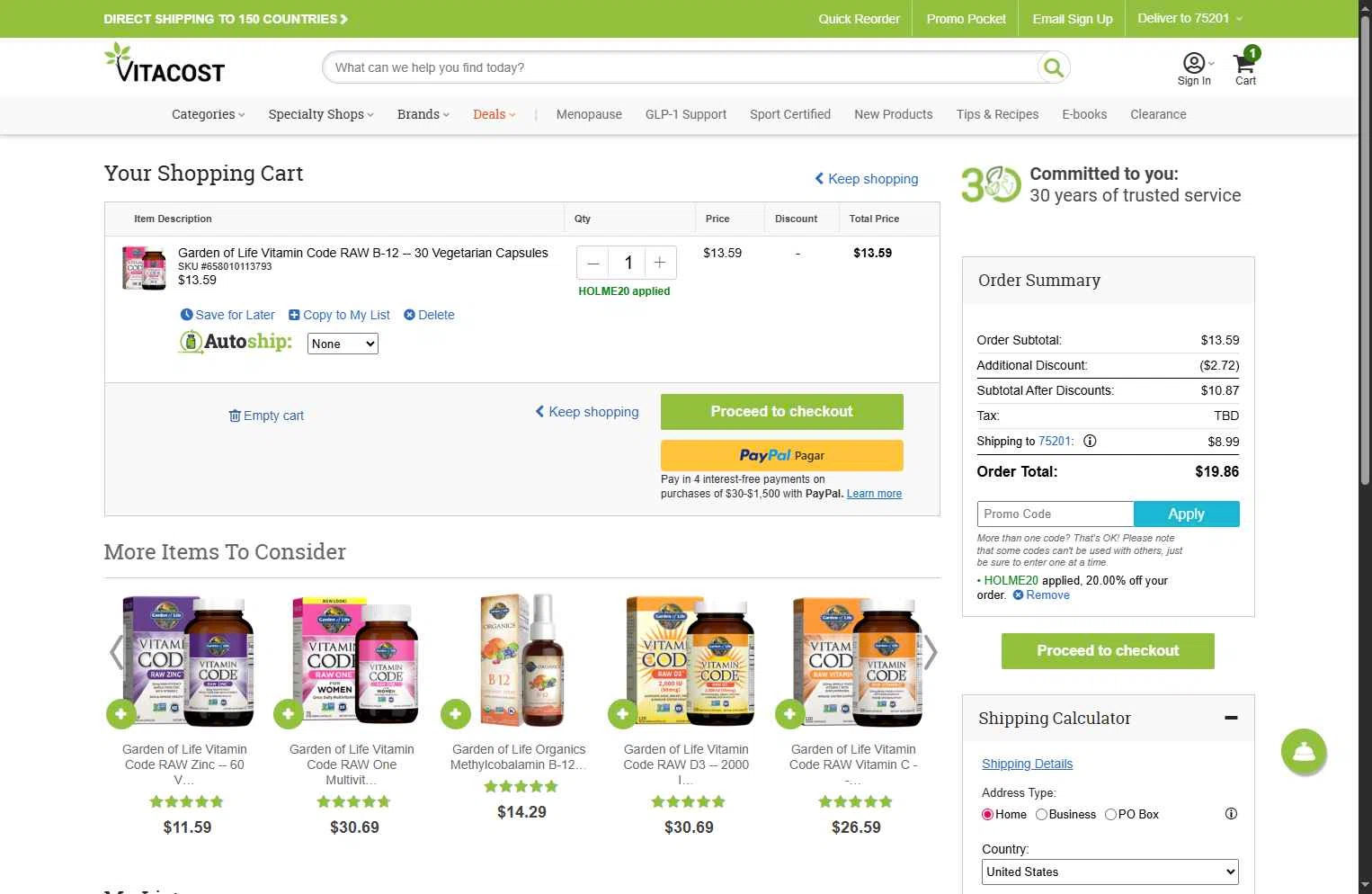Vitacost Promo Codes - 20% Off (6 Verified) Feb 2026