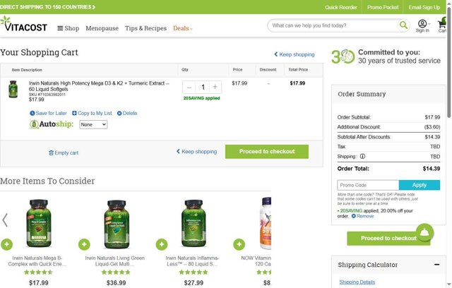 Vitacost Discount Codes - 20% Off (9 Verified) Jul 2025