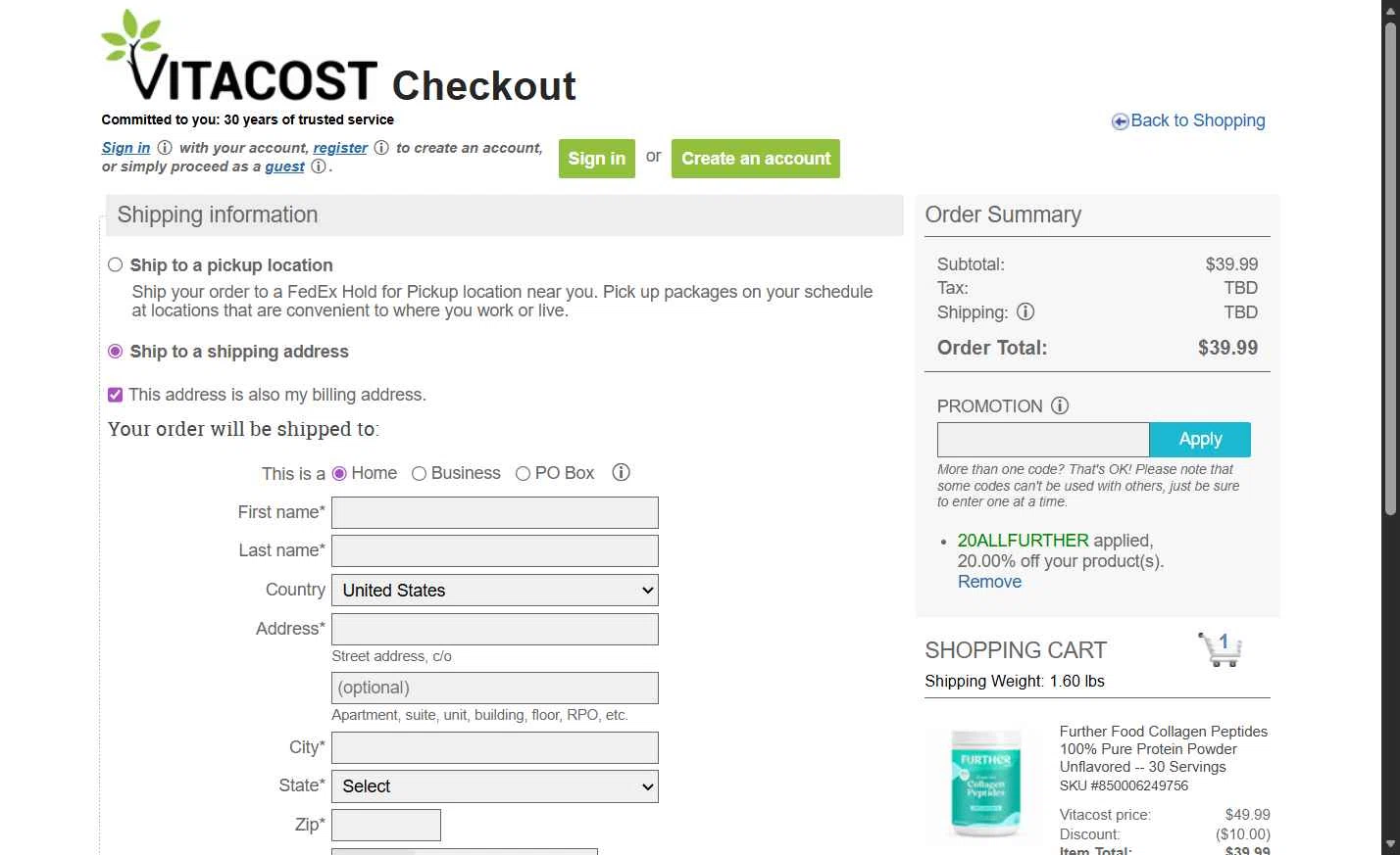 Vitacost Promo Codes - 20% Off (34 Verified) Feb 2026