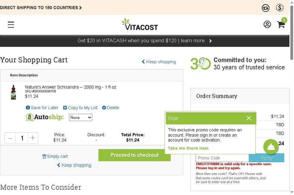 Vitacost Promo Codes - 20% Off (18 Verified) Jan 2026