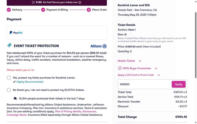 Vivid Seats Promo Codes (4 Verified) - $20 Off May 2025