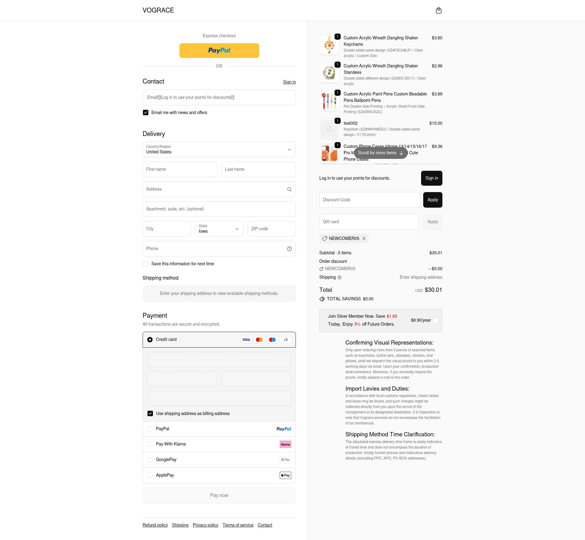 VOGRACE Promo Codes - 5% Off (7 Verified) Dec 2025