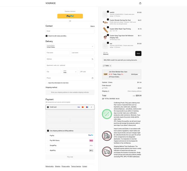 VOGRACE Discount Codes - $5 Off (3 Verified) Oct 2025