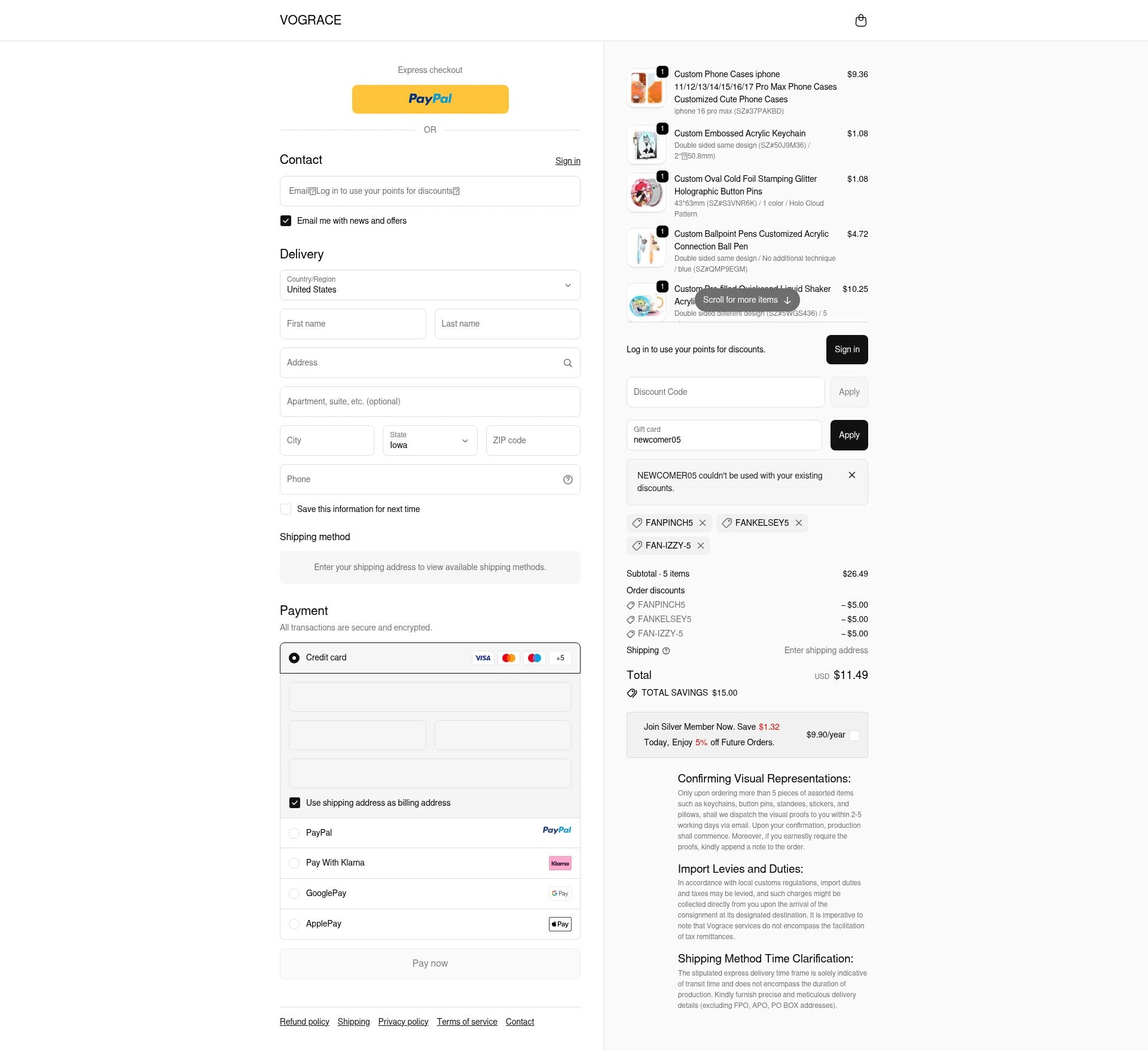 VOGRACE Promo Codes - $5 Off (5 Verified) Nov 2025