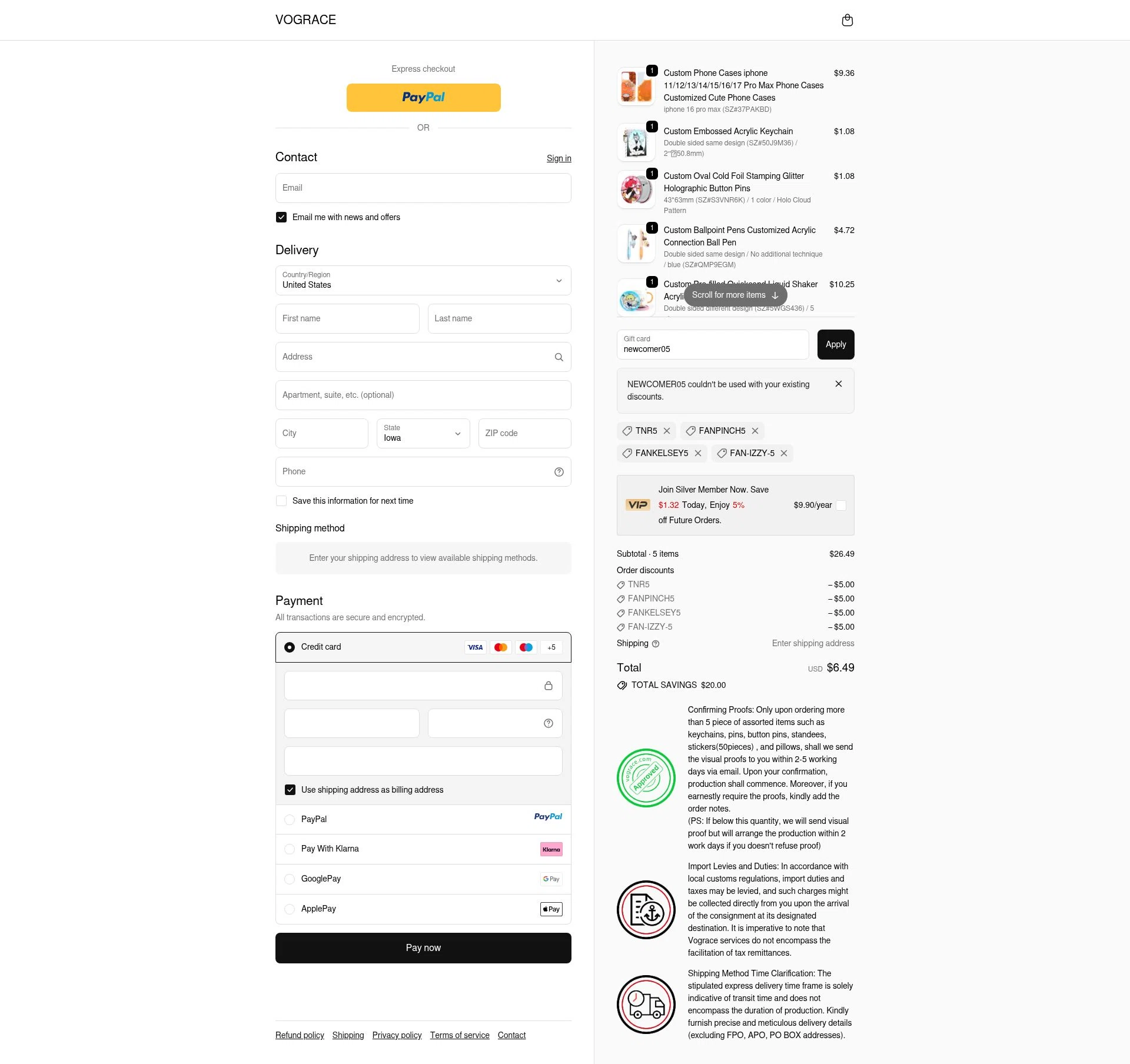 VOGRACE Discount Codes - $5 Off (6 Verified) Nov 2025