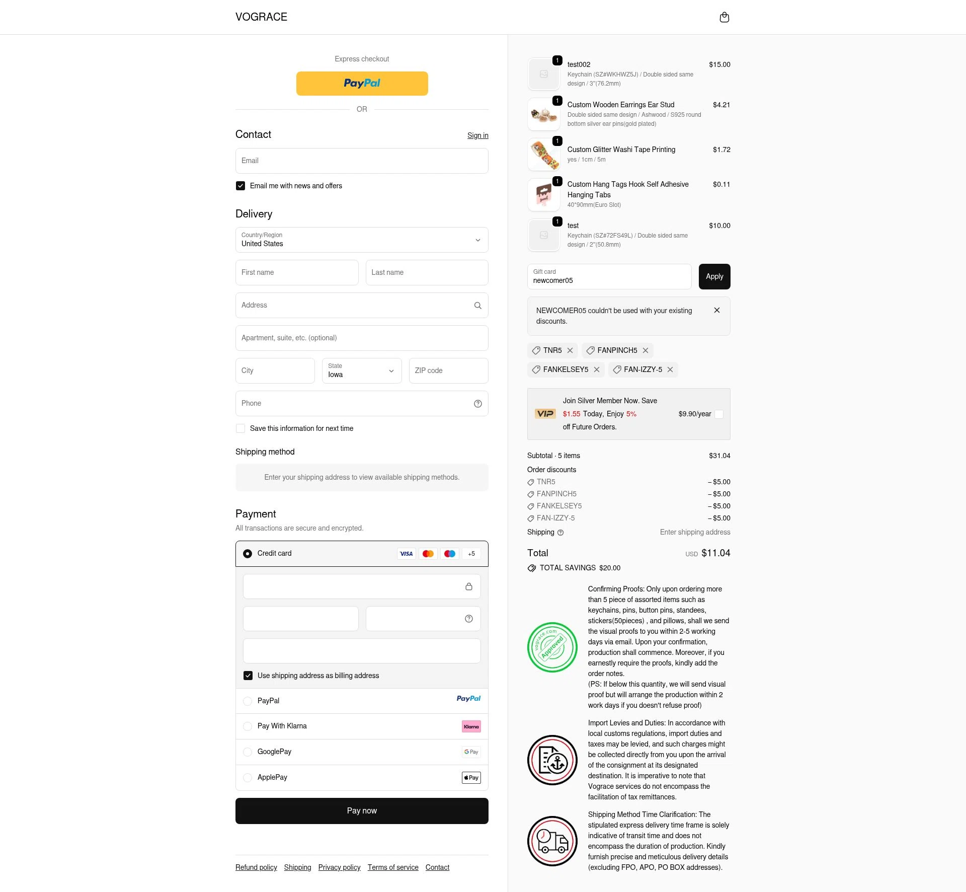 VOGRACE Discount Codes - $5 Off (6 Verified) Oct 2025