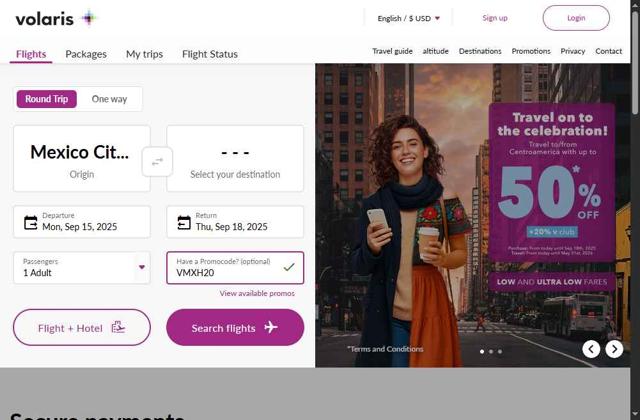 Volaris Promo Codes (19 Verified) - 50% Off w/Code Sep 2025