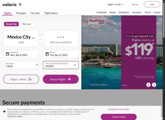 Volaris Promo Codes (19 Verified) - 40% Off w/Code Sep 2025