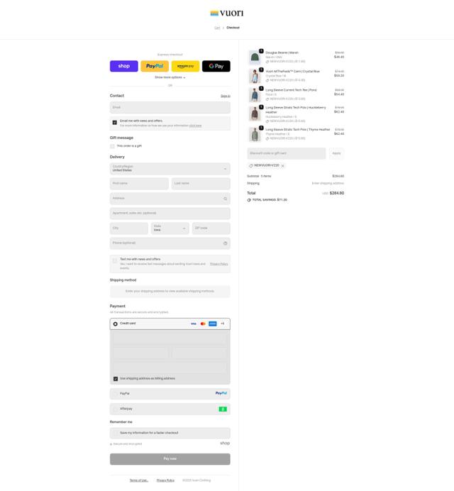 Vuori Promo Codes (2 Verified) - 20% Off Sitewide Oct 2025