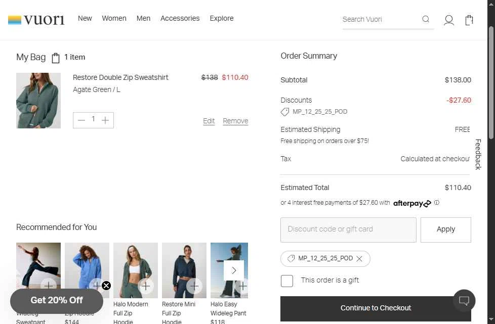 Vuori Promo Codes - 20% Off (1 Verified) Feb 2026