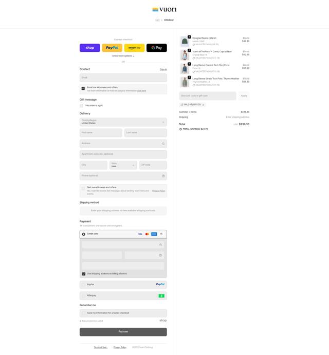 Vuori Promo Codes (2 Verified) - 20% Off Sitewide Oct 2025