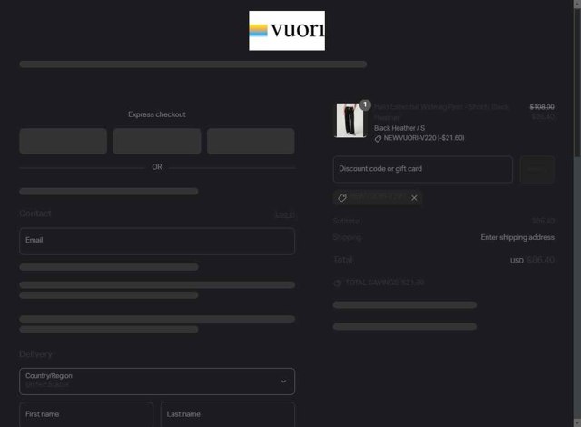 Vuori Promo Codes (1 Verified) - 20% Off w/Code Jul 2025