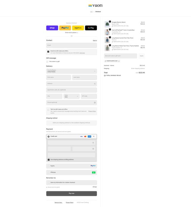 Vuori Promo Codes (2 Verified) - 20% Off Sitewide Oct 2025