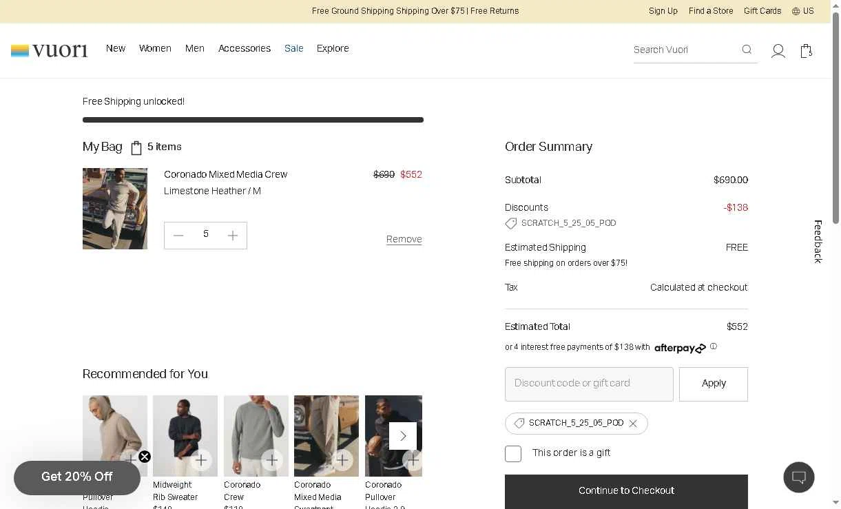 Vuori Promo Codes - 20% Off (3 Verified) Jan 2026