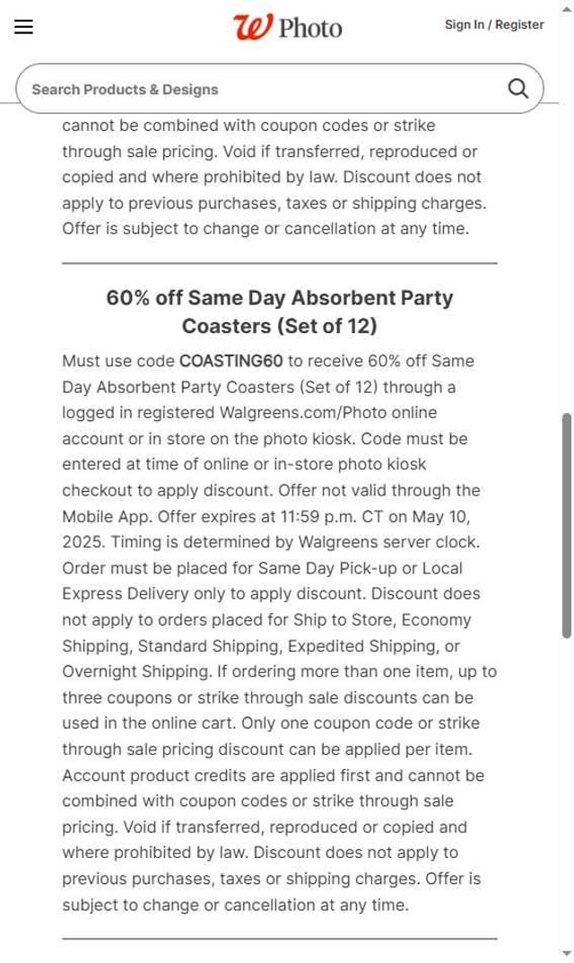 Walgreens Photo Promo Codes - 50% Off May 2025