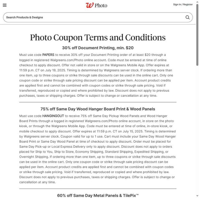Walgreens Photo Promo Codes - 65% Off Aug 2025